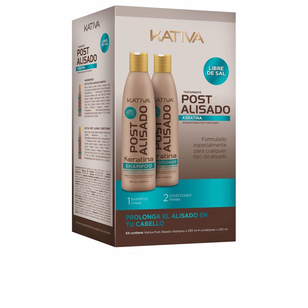 Comprar Cofre KATIVA PROFESIONAL POST ALISADO: Champú+Acondicionador al ...