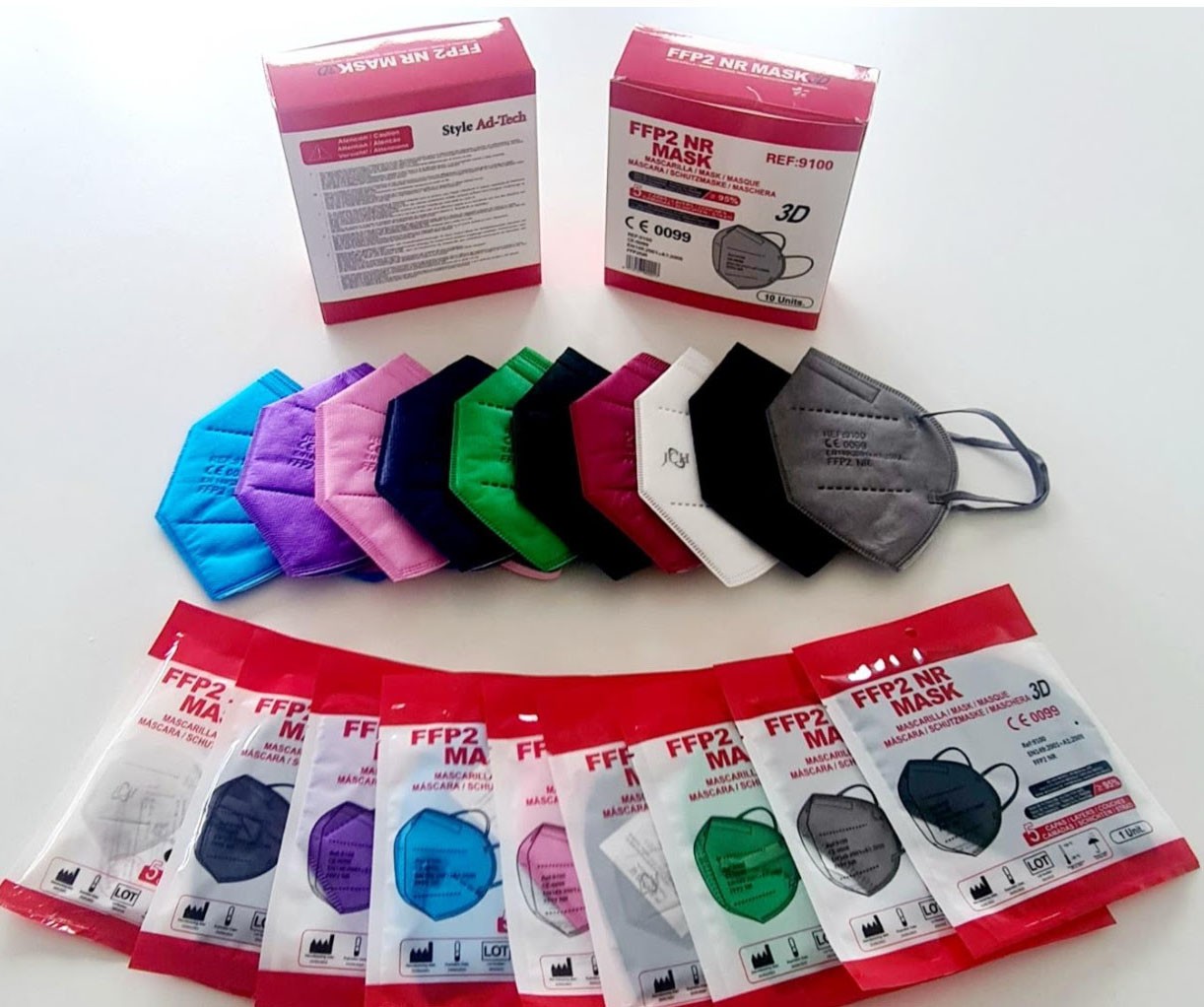 Comprar MASCARILLAS FFP2 HOMOLOGADAS 10 uds Colores Variados al mejor ...